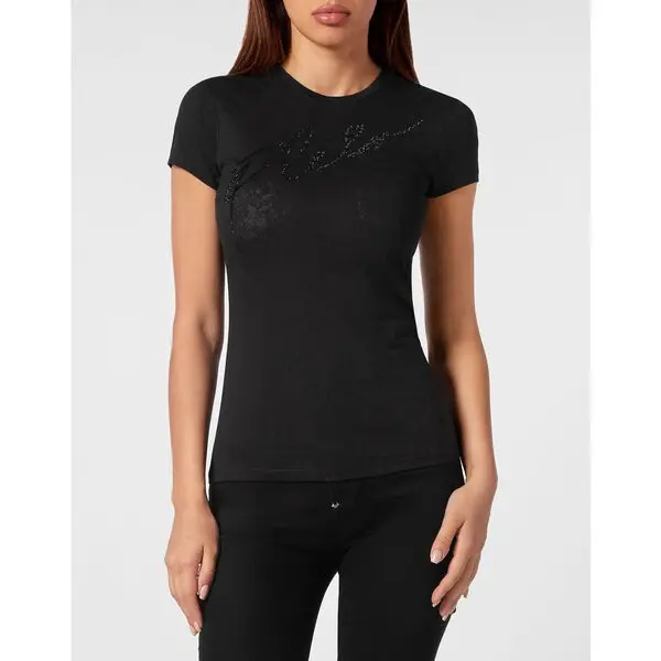 Philipp Plein T-shirt Round Neck Signature - Black