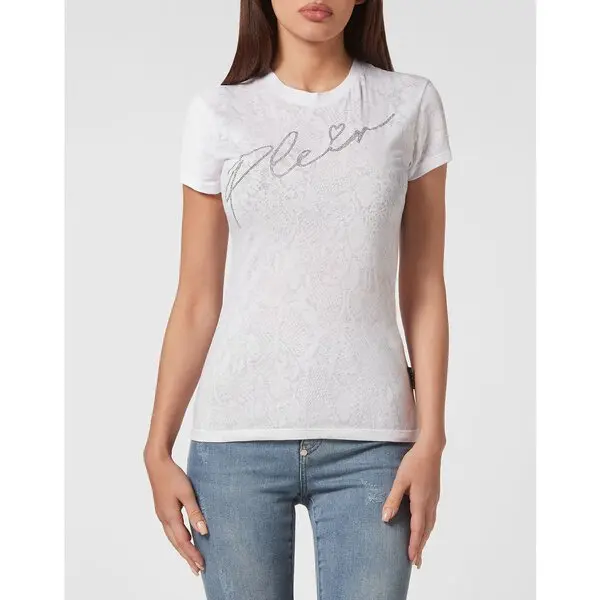 Philipp Plein T-shirt Round Neck Sexy Pure Fit Signature - White