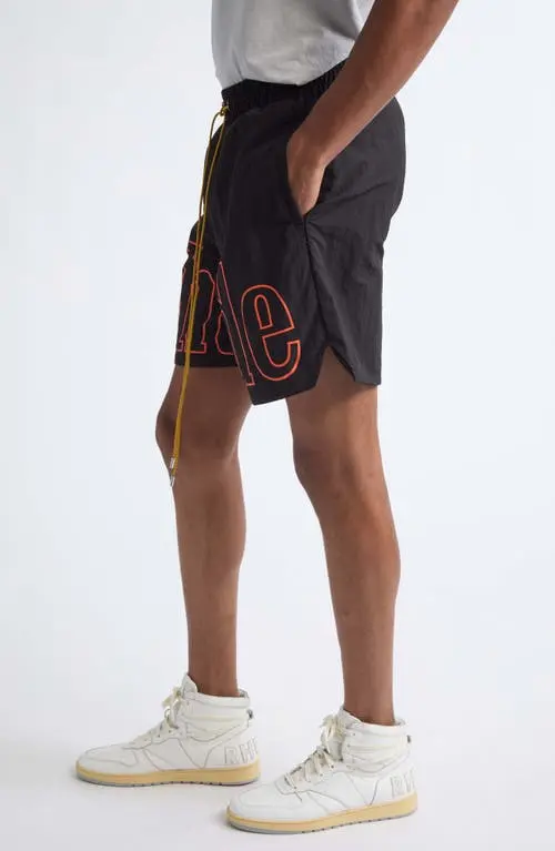 Rhude Logo Track Shorts