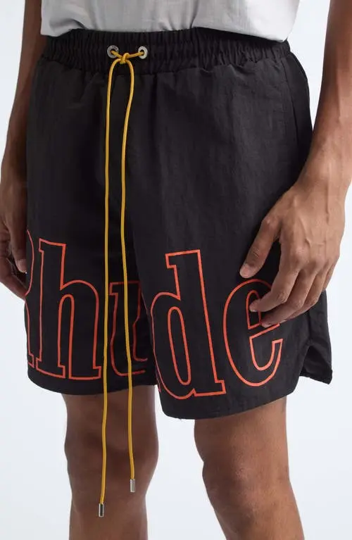 Rhude Logo Track Shorts