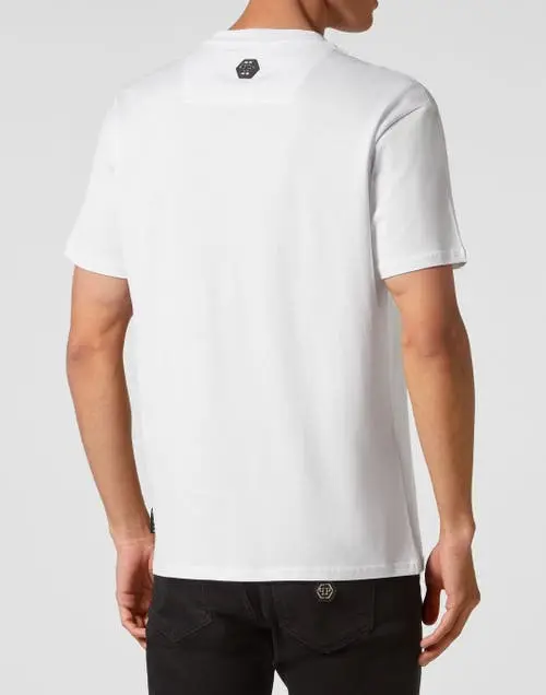 Philipp Plein T-shirt Round Neck Ss Skull And Plein