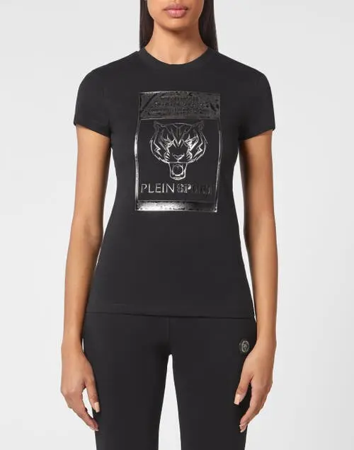 PLEIN SPORT T-shirt Round Neck Tiger - Black
