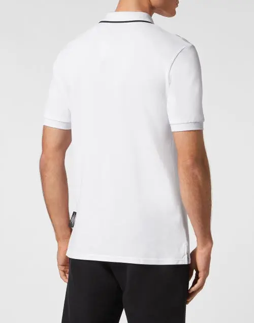 PLEIN SPORT Polo Shirt Ss - White/black