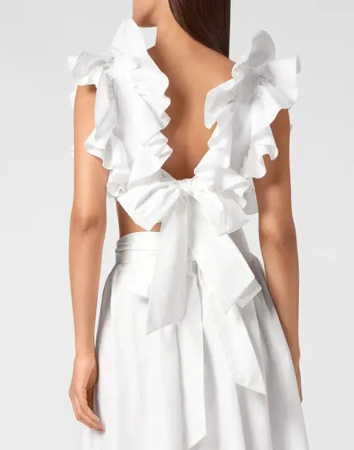Philipp Plein Volant Cropped Top