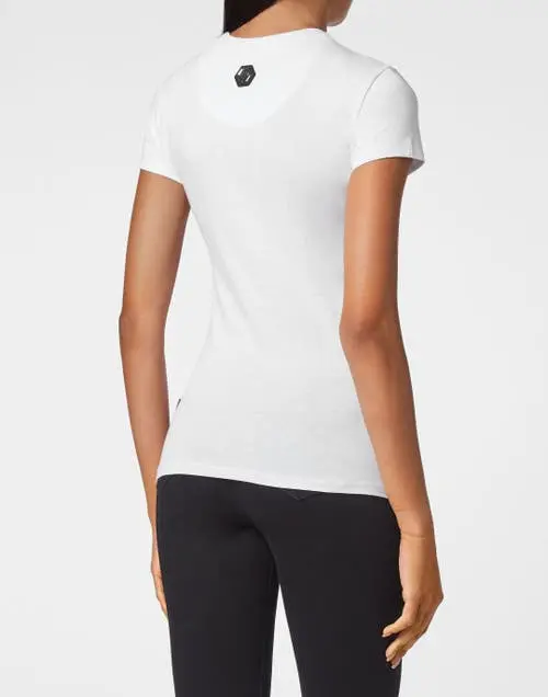 Philipp Plein T-shirt Round Neck Ss Sexy Pure Fit With Crystals