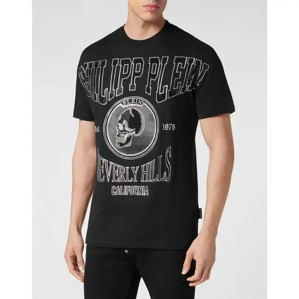Philipp Plein T-shirt Round Neck Ss With Crystals
