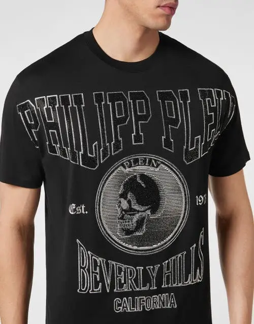 Philipp Plein T-shirt Round Neck Ss With Crystals