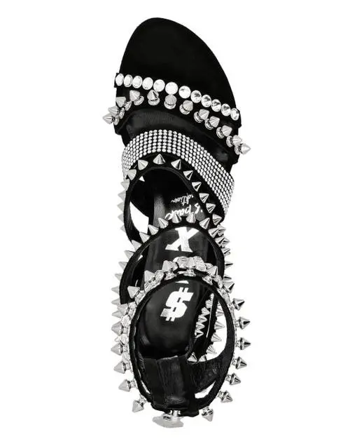 Philipp Plein Suede Sandals Flat Studs