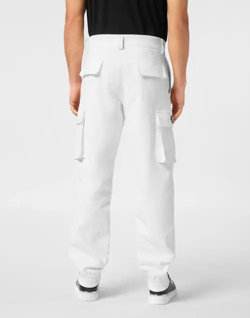 Philipp Plein Velvet Long Trousers Cargo Fit