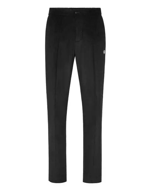BILLIONAIRE Corduroy Relaxed Fit Jogging Trousers - Black
