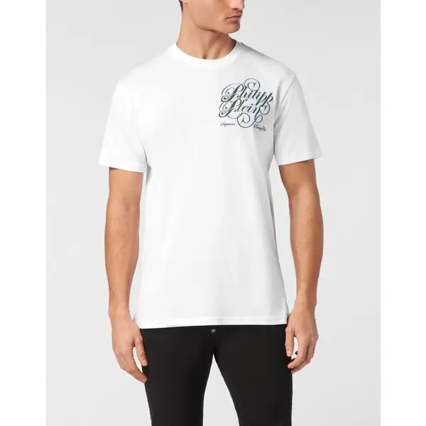 Philipp Plein T-shirt Round Neck Club The Course Stones