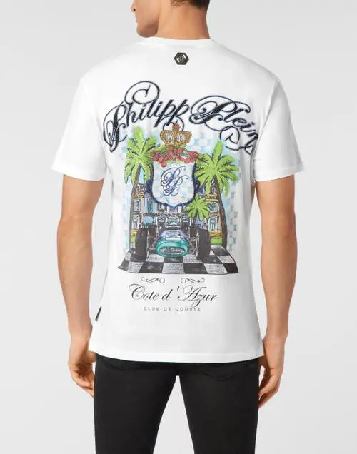 Philipp Plein T-shirt Round Neck Club The Course Stones