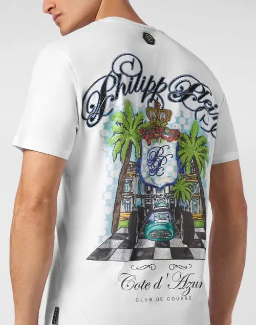 Philipp Plein T-shirt Round Neck Club The Course Stones