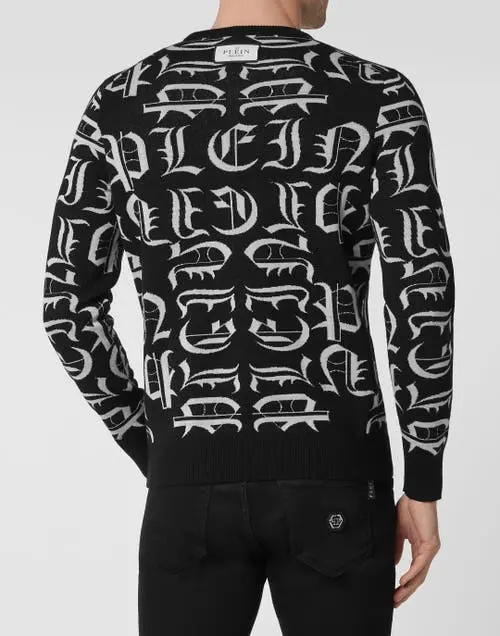 Philipp Plein Pullover Round Neck Gothic Plein