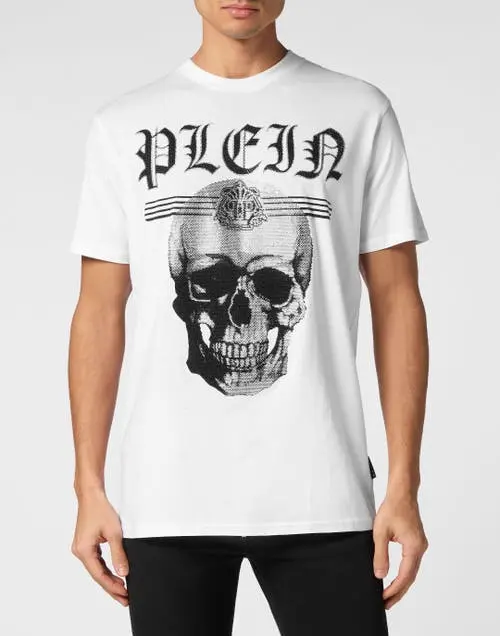 Philipp Plein T-shirt Round Neck Ss Tattoo - White