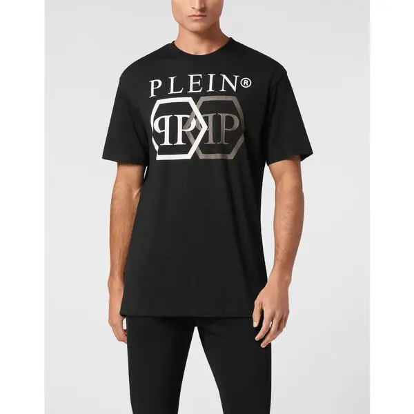 Philipp Plein T-shirt Round Neck Ss Stones Hexagon