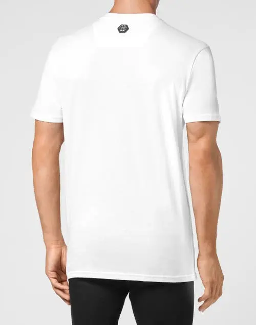 Philipp Plein T-shirt Round Neck Ss Skull With Crystals