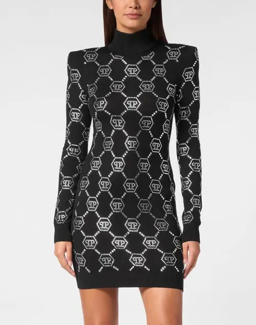 Philipp Plein Knit Dress Monogram