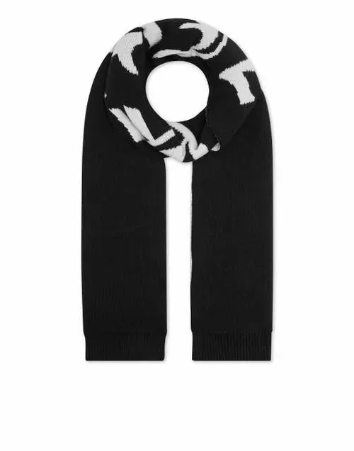 Philipp Plein Long Scarf Gothic Plein - Black