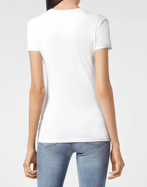 Philipp Plein T-shirt Round Neck Ss Crystal Skull