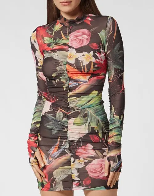 Philipp Plein Short Dress Flowers