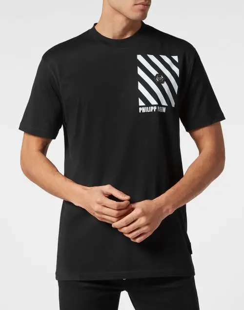 Philipp Plein Round Neck T-shirt Lines