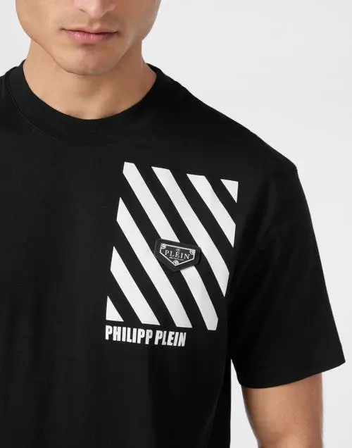 Philipp Plein Round Neck T-shirt Lines