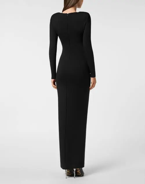 Philipp Plein Long-sleeved Long Dress Fatale