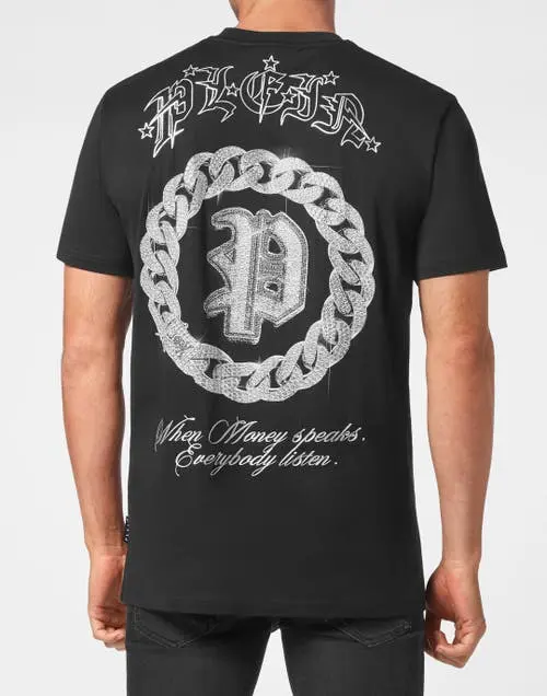 Philipp Plein T-shirt Round Neck Ss With Crystals
