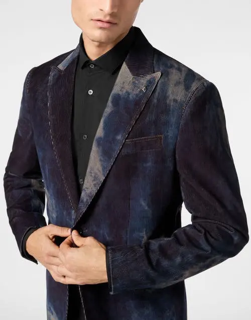 Philipp Plein Bleached Velvet Blazer Gigolò Fit