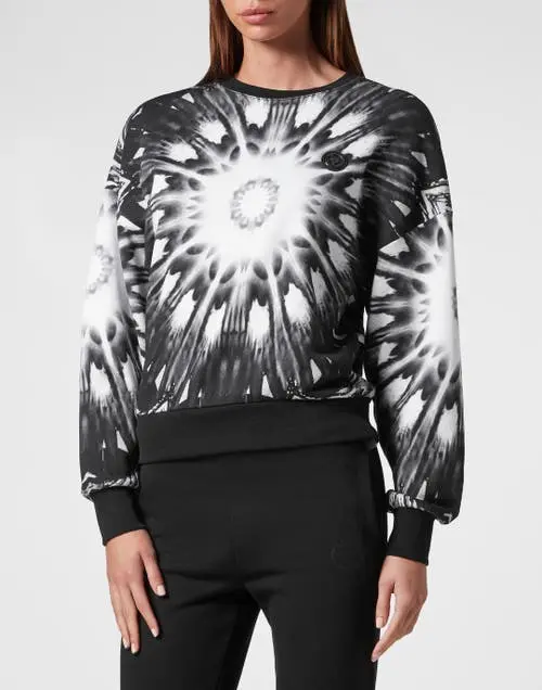 PLEIN SPORT Cropped Roundneck Optical Flower