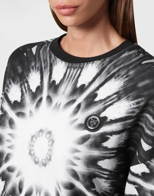 PLEIN SPORT Cropped Roundneck Optical Flower