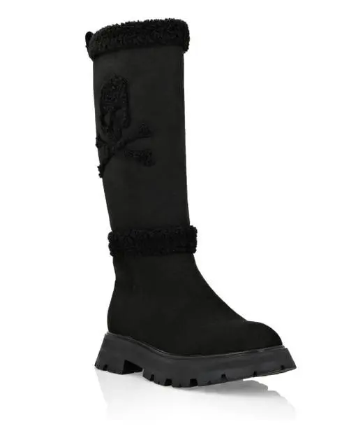 Philipp Plein Boots Mid Flat Skull&bones