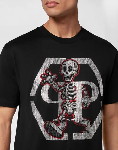 Philipp Plein T-shirt Round Neck Ss Skeleton