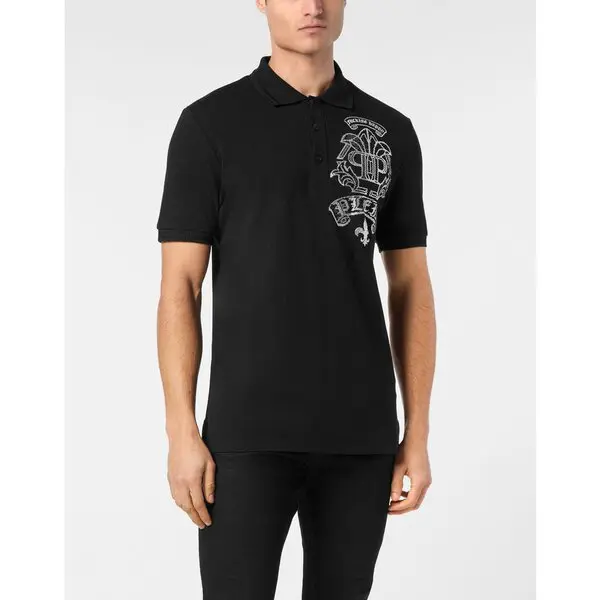 Philipp Plein Polo Shirt Ss Strass Tattoo