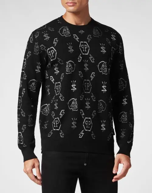 Philipp Plein Pullover Round Neck Monogram