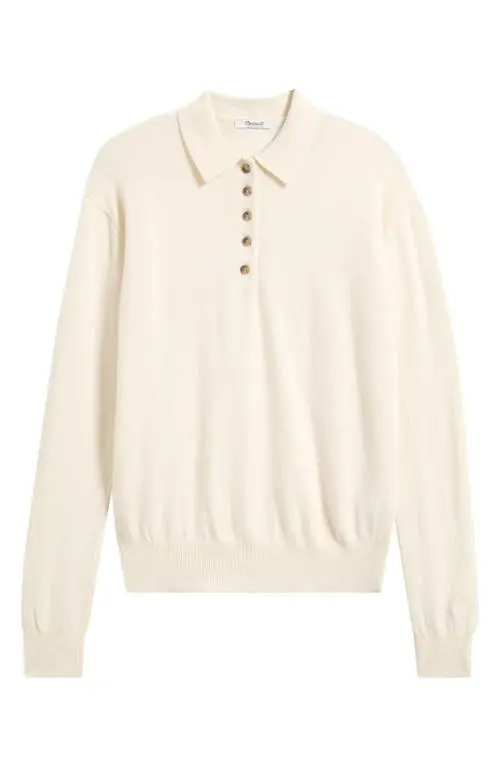 Madewell Soft Wool Polo Sweater - Ivory