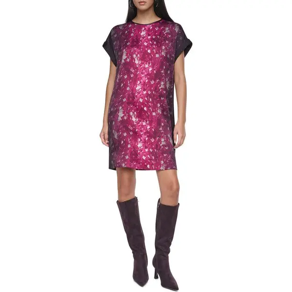 Dkny Printed Shift Dress - Paillette