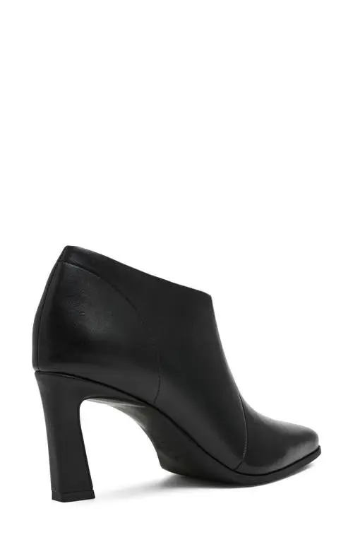 Anne Klein Crush Faux Leather Bootie - Black Smooth
