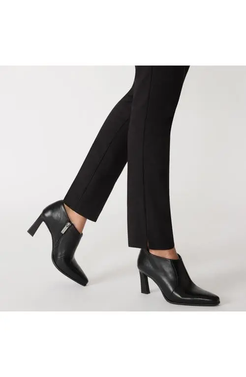 Anne Klein Crush Faux Leather Bootie - Black Smooth