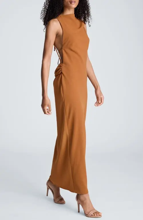 KENNETH COLE COLLECTION Drape Back Crepe Maxi Dress