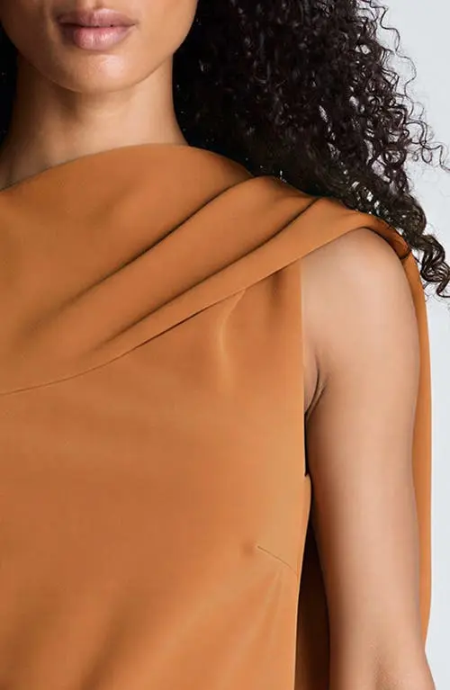 KENNETH COLE COLLECTION Drape Back Crepe Maxi Dress