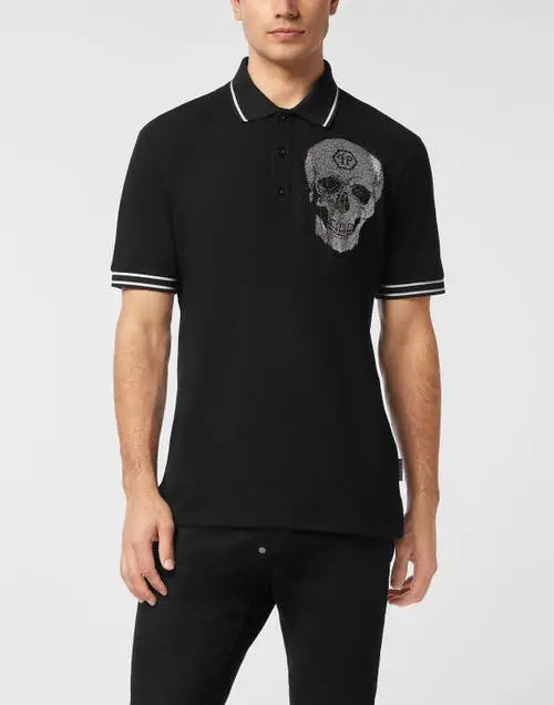 Philipp Plein Polo T-shirt Crystal Skull