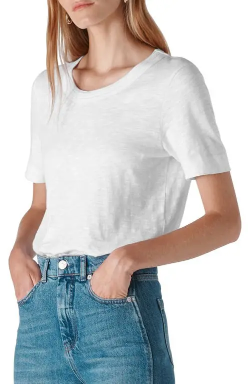 Whistles Rosa Double Trim T-shirt - White