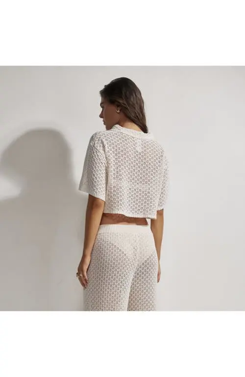 BEACH LIFE BY GOTTEX Anna Two Crochet Collared Beach Top