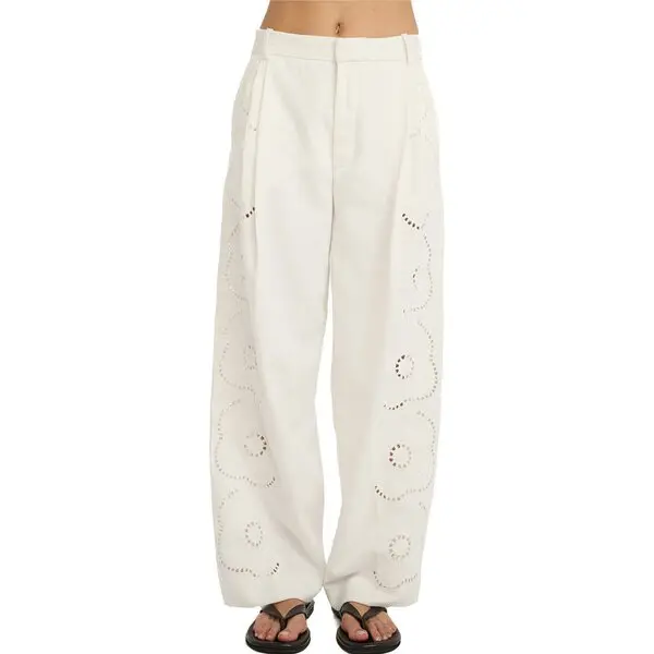 BEACH LIFE BY GOTTEX Resort Embroidered Pants Cover-up - Cream