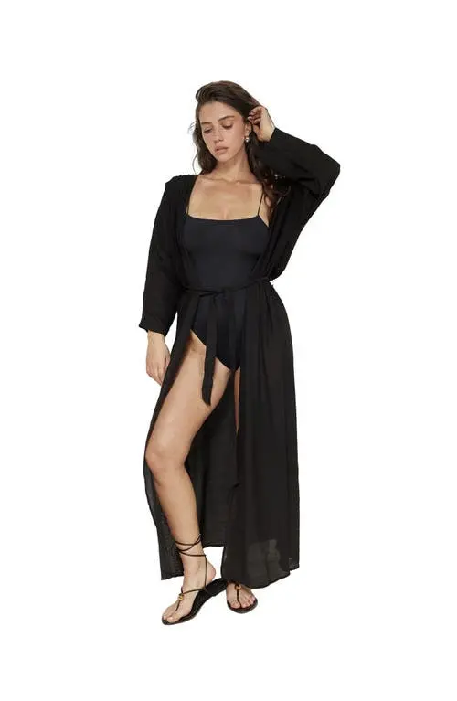 BEACH LIFE BY GOTTEX Dreamer Robe Cover-up - Black