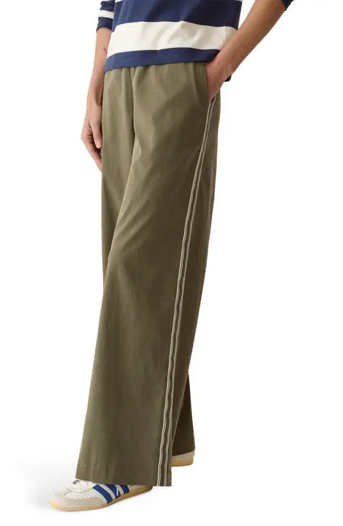 Marine Layer Allison Pull-on Wide Leg Side Stripe Pants
