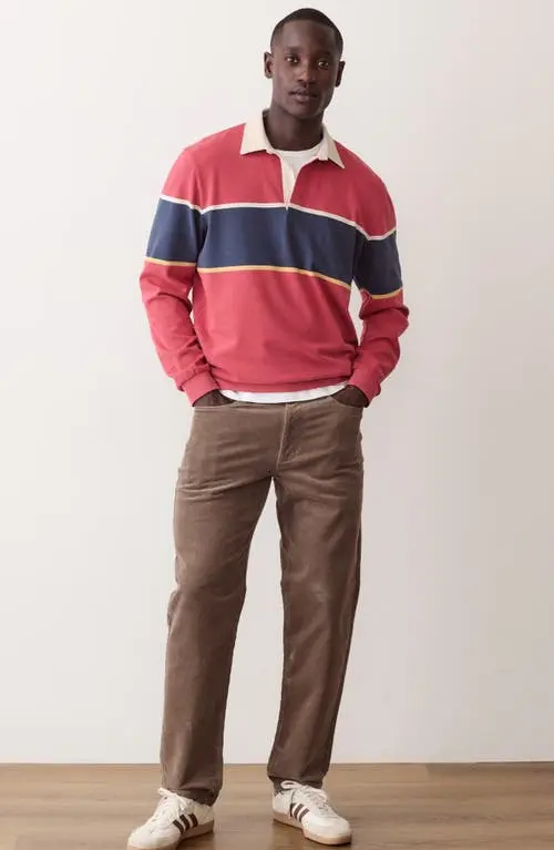Marine Layer Sueded Long Sleeve Rugby Shirt