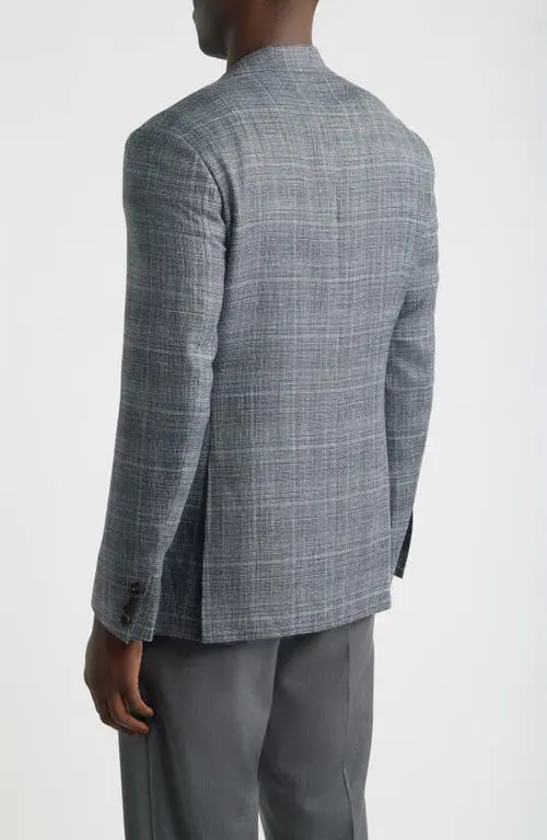 Canali Kei Trim Fit Plaid Sport Coat